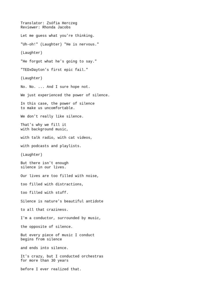 (English) The Power of Silence - Neal Gittleman - TEDxDayton (DownSub ...