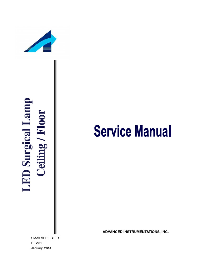SL LED Service Manual | PDF | Lighting | Sterilization (Microbiology)