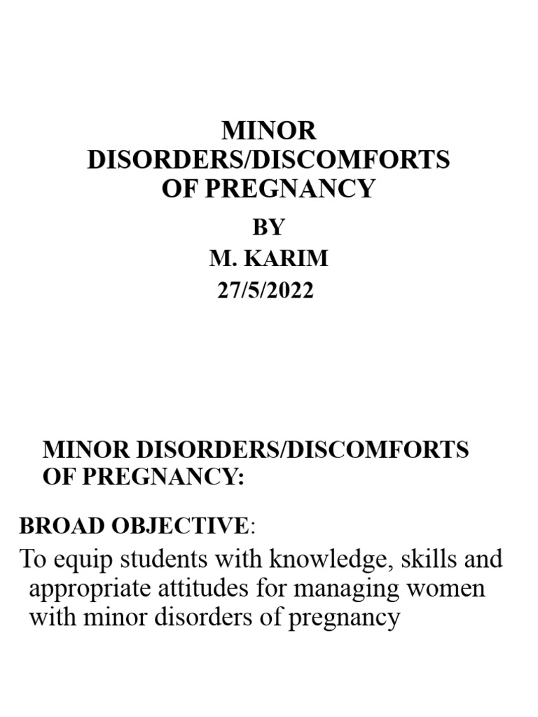 Minor Disorders of Pregnancy | Download Free PDF | Pregnancy | Vein