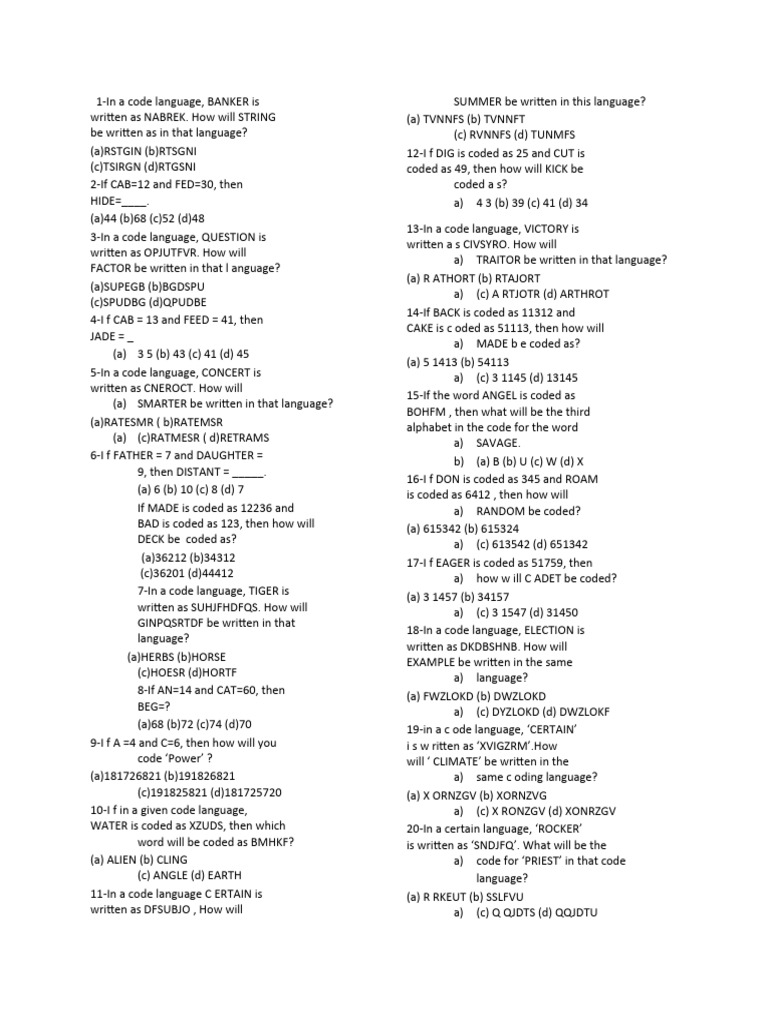Coding Decoding | PDF | Linguistics | Human Communication