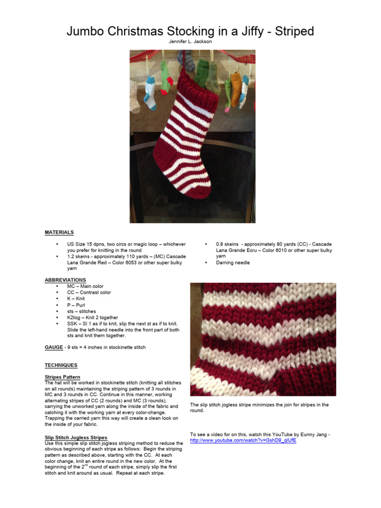 Quick Knit Christmas Stocking | PDF