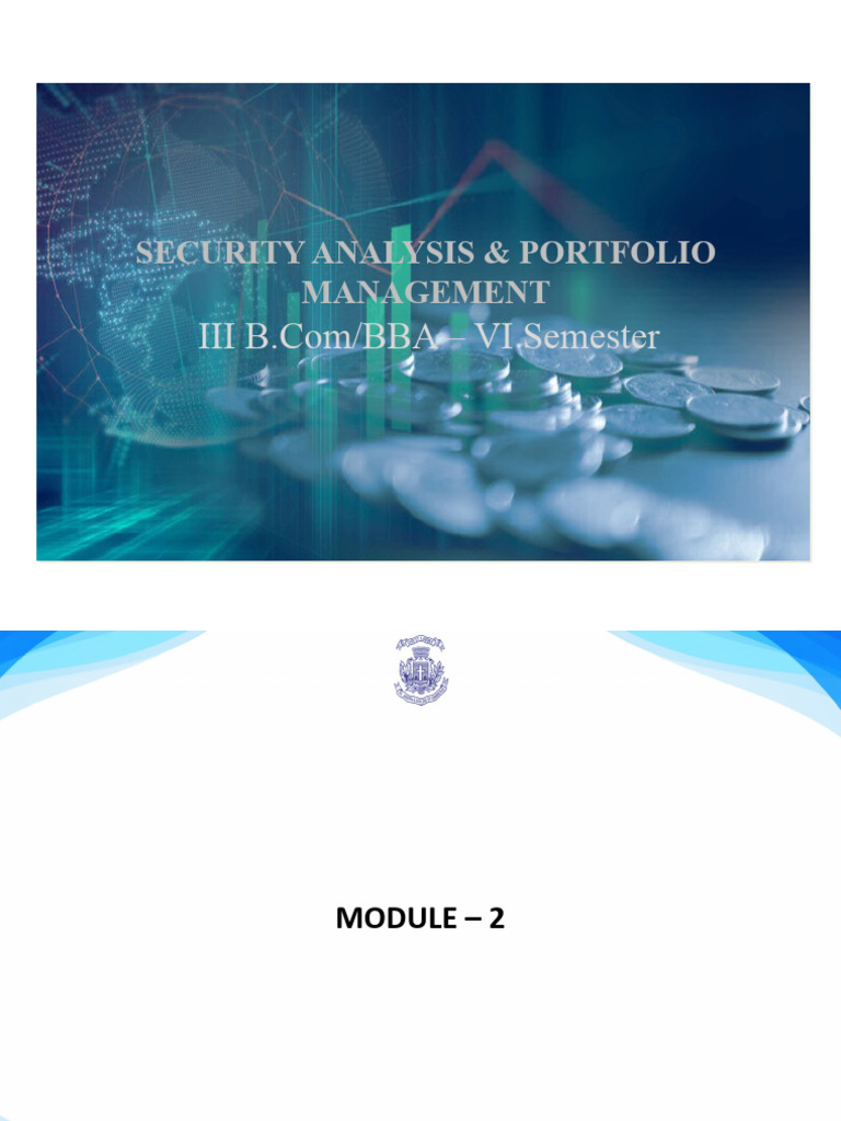 SAPM Mod. 2&3 | PDF