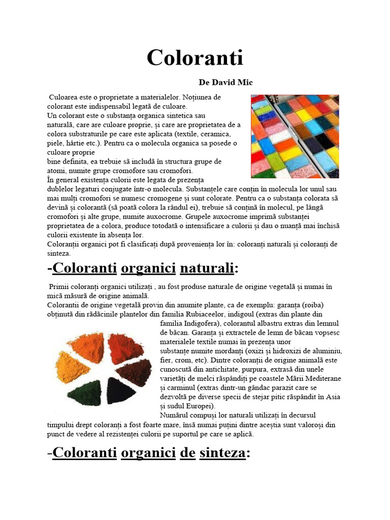Coloranti | PDF