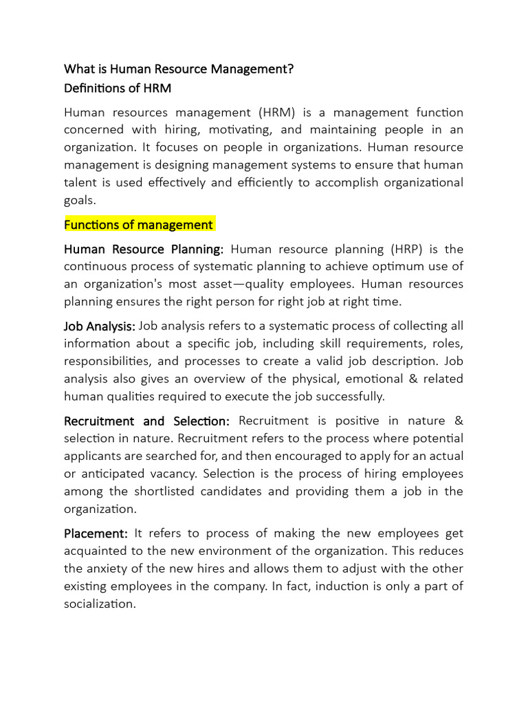 Human Resource Management PDF | PDF | Performance Appraisal | Motivational