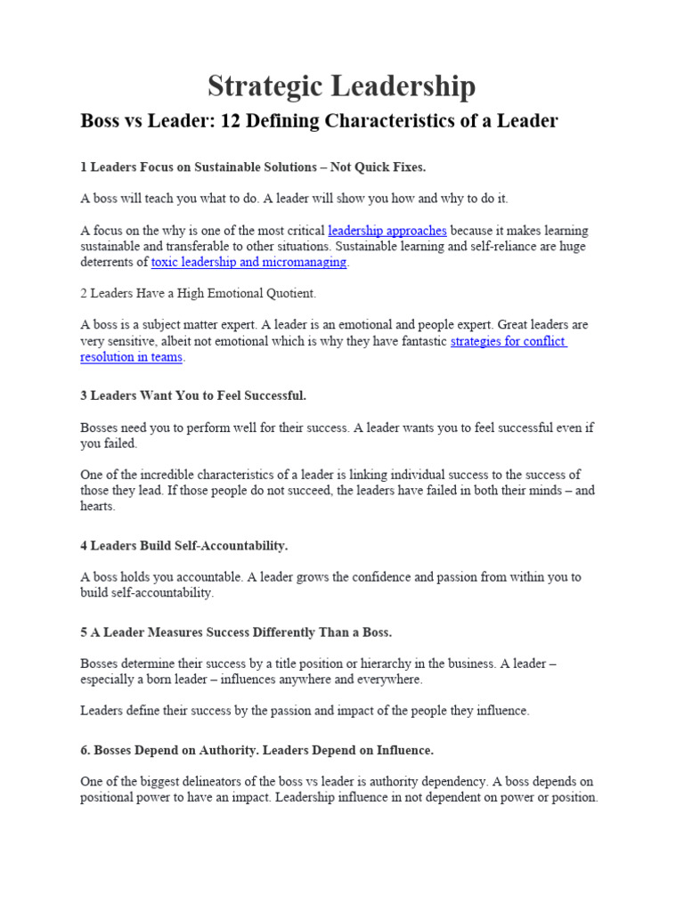 Strategic Leadership | PDF | Leadership | Strategic Leadership