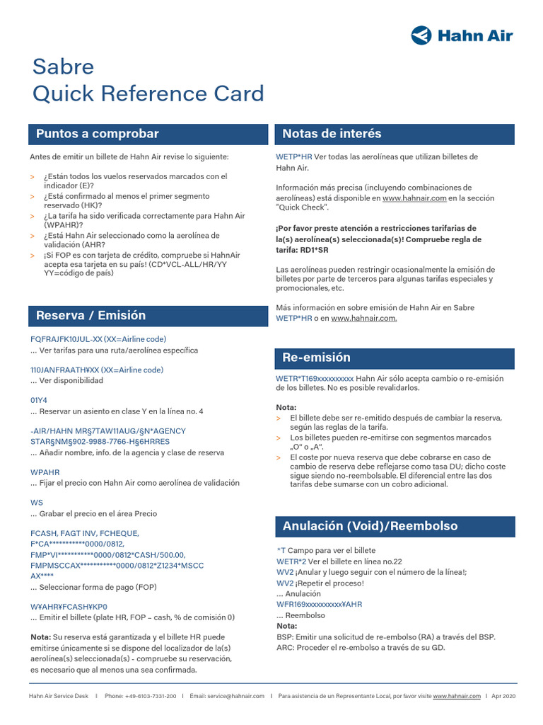 Quickcard Sabre ESP | PDF