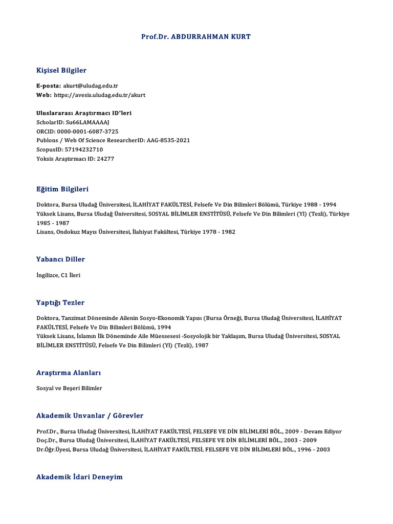 Abdurrahman Kurt | PDF