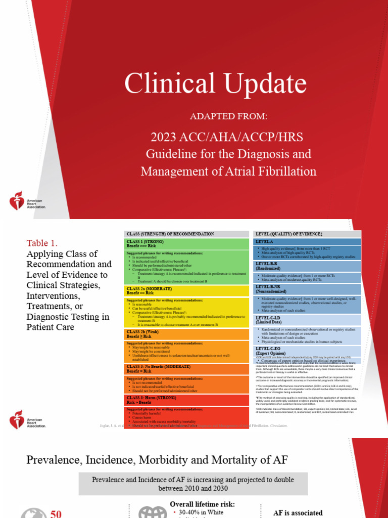 2023 Guideline Diagnosis Management AFIB Slide Set | PDF | Randomized ...
