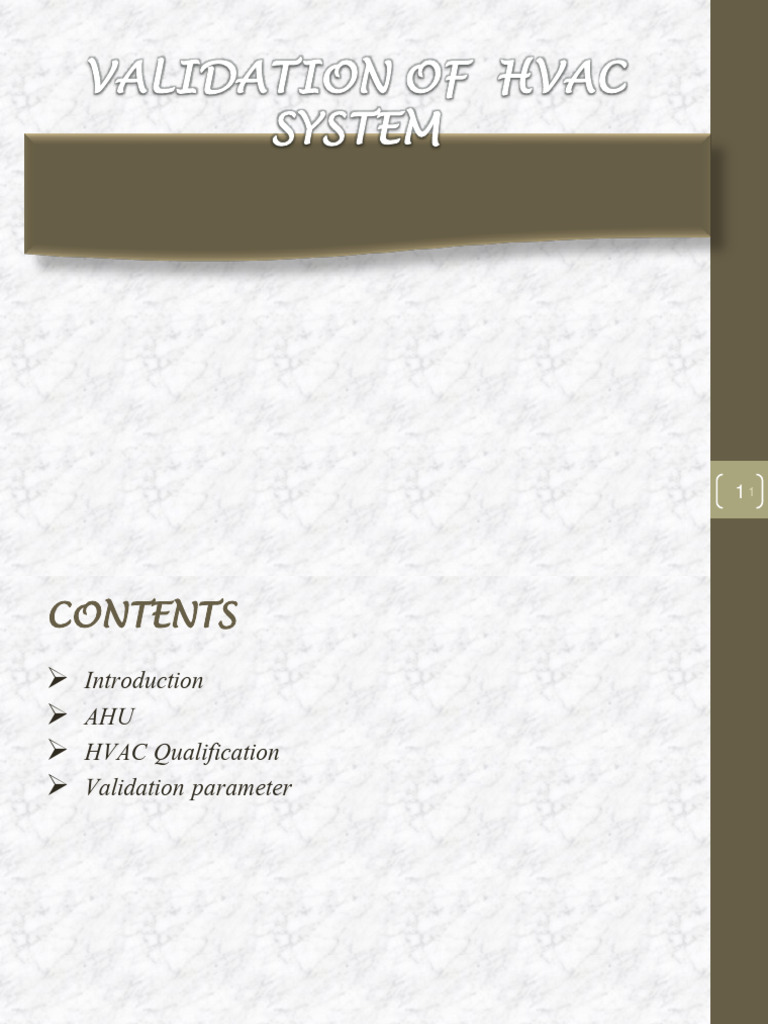 HVAC Validation | PDF | Verification And Validation | Applied And Interdisciplinary Physics