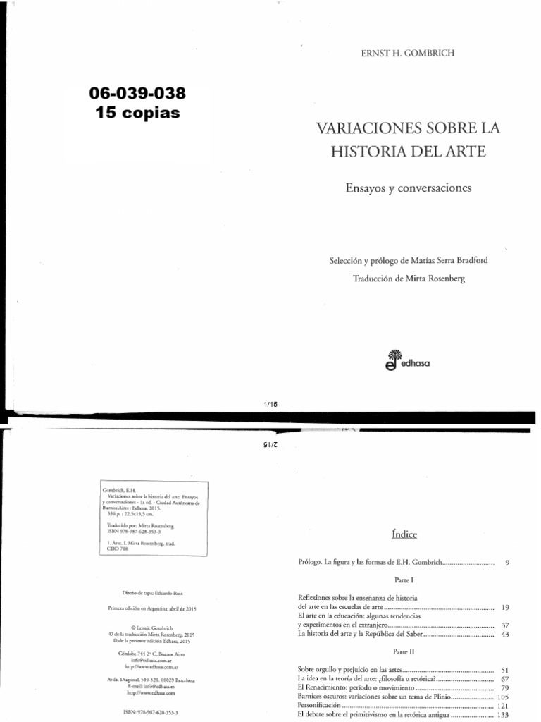 Gombrich - El Renacimiento Período o Movimiento - L RenacimientoVariaciones Sobre La Historia ...