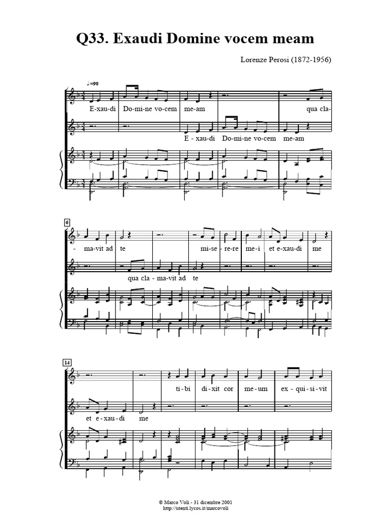 Perosi - Exaudi Domine Voce Meam | PDF