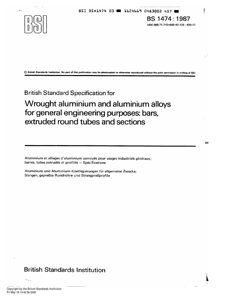 BS1474 1987 | PDF