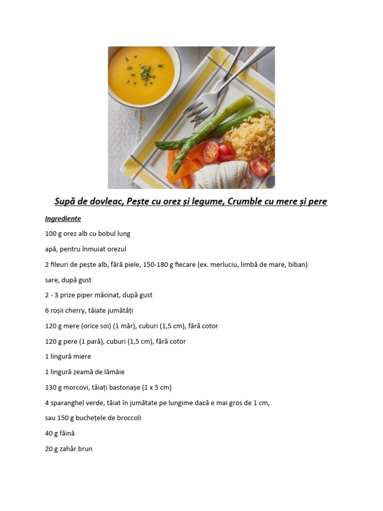 Meniu Complet Crumble | PDF