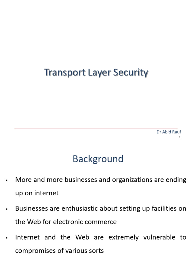 Trasport Layer Security | PDF | Transport Layer Security | Secure Shell