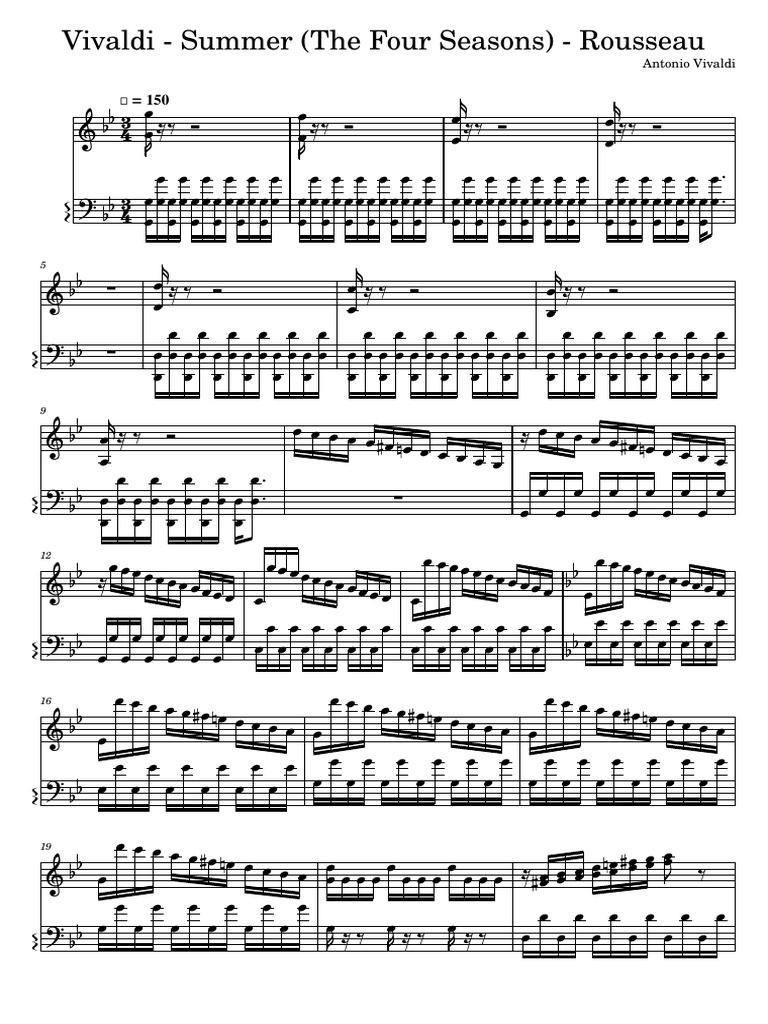 Rousseau Vivaldi Summer RD MVT | PDF | English Language Music ...