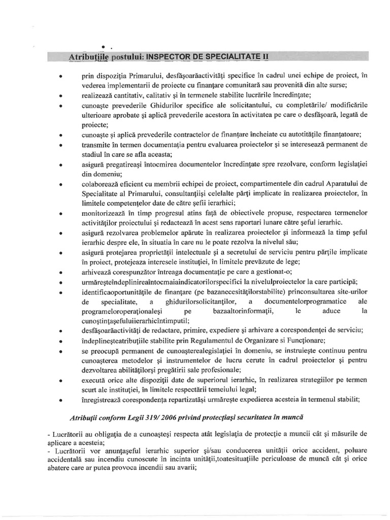 Atributii Post | PDF