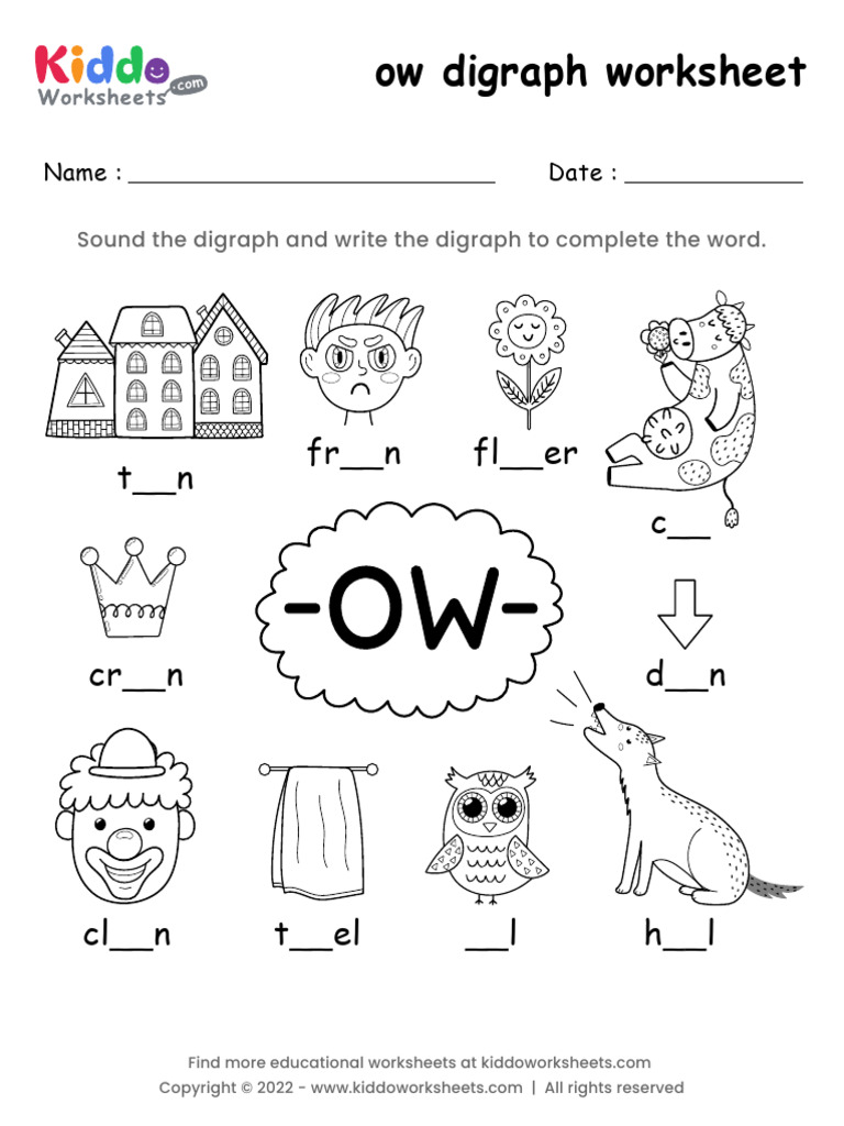 Ow Digraph Worksheet | PDF | Career & Growth