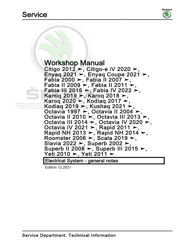 S0051880020-Electrical System - General Notes | PDF | Technology ...