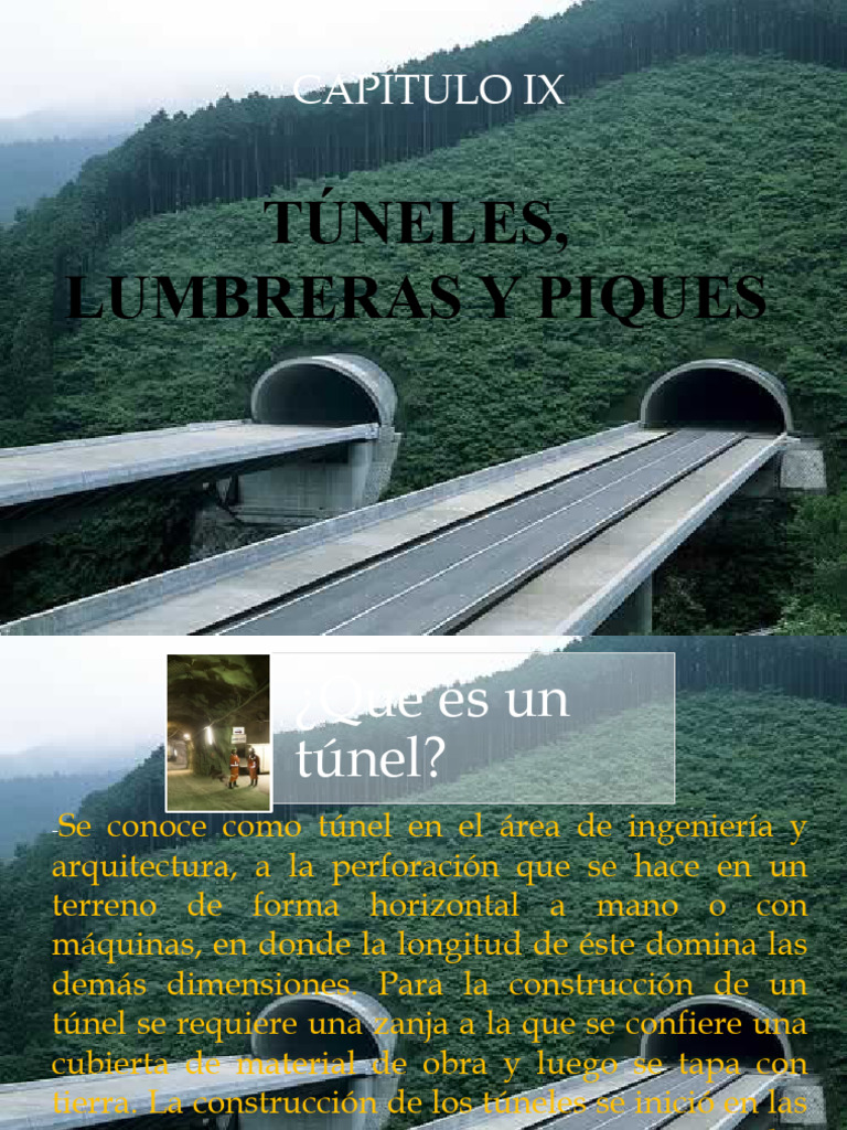 Capitulo Ix - Tuneles | PDF | Túnel | Minería
