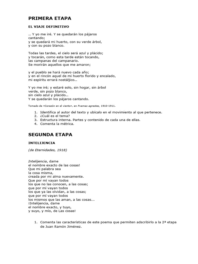 Poemas Imprescindibles de Juan Ramón Jiménez | PDF | Poesía