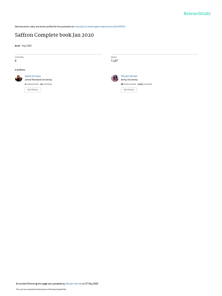 Saffron Completebook Jan2020 | PDF