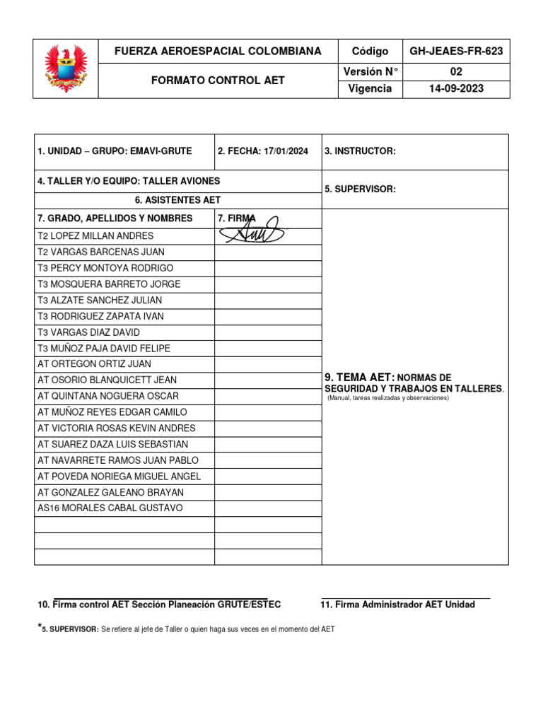 Aviones Aet 2024 Enero | PDF