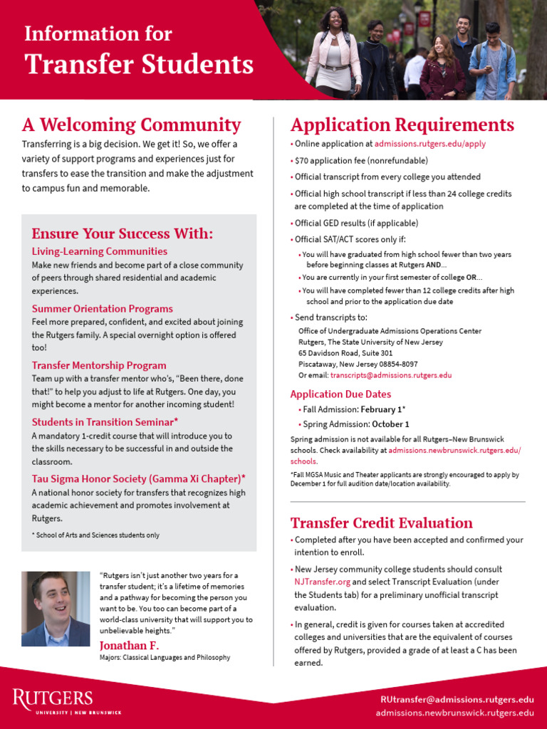 2021-22 Transfer Flyer | PDF | Educational Stages