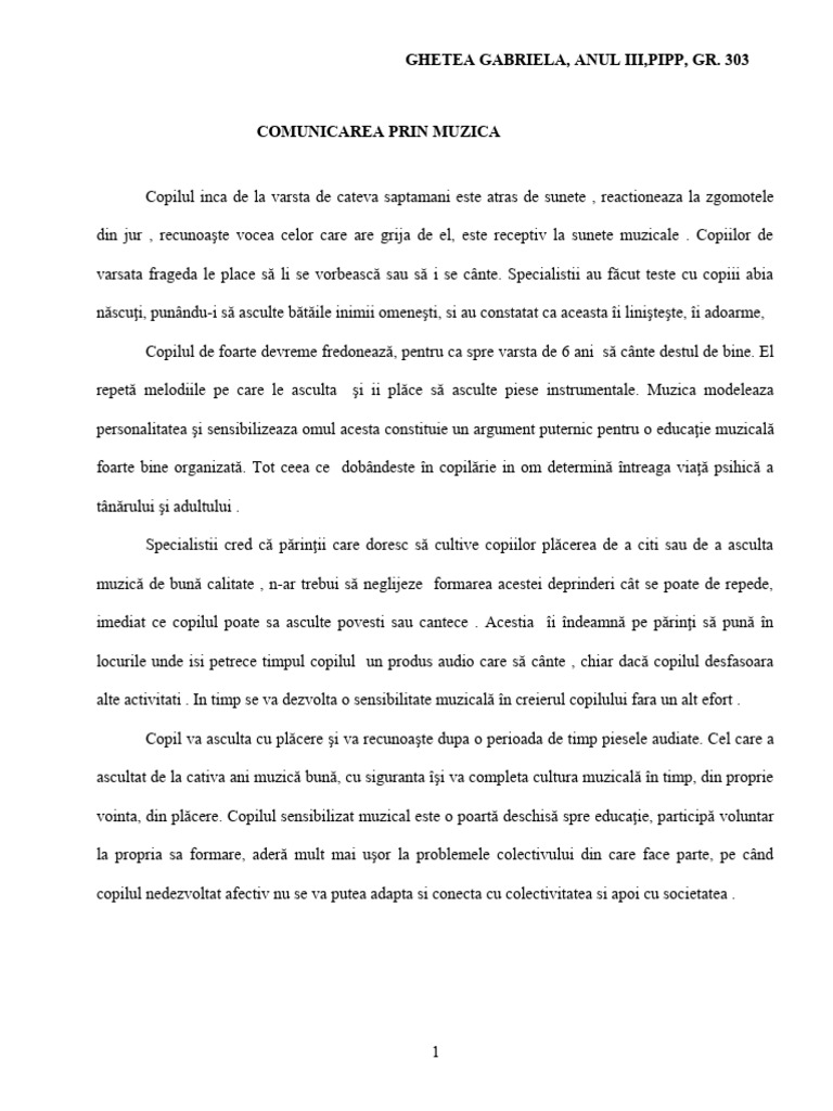 Eseu Ed Muzicala | PDF