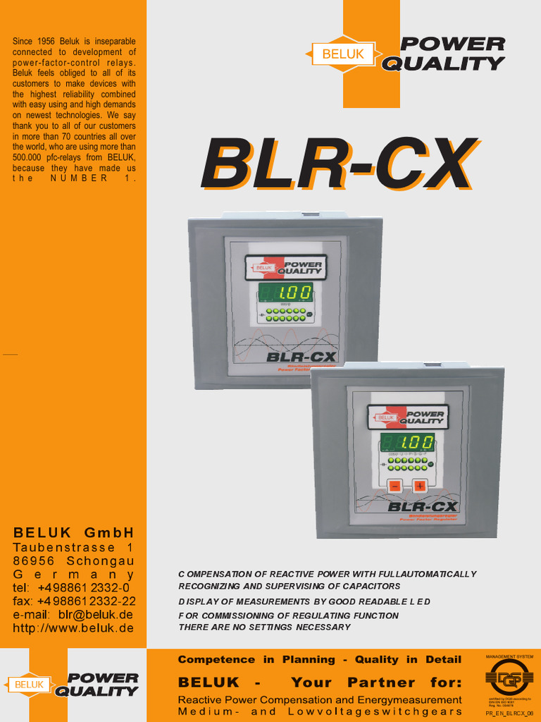 BLR-CX Brochure | PDF | Relay | Fuse (Electrical)