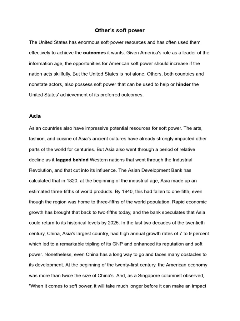 Other's Soft Power Reading | PDF