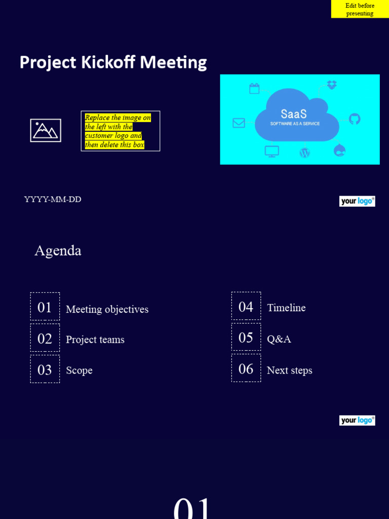 Kick-Off Deck - (Customer Name) - Project Kickoff Meeting Template ...