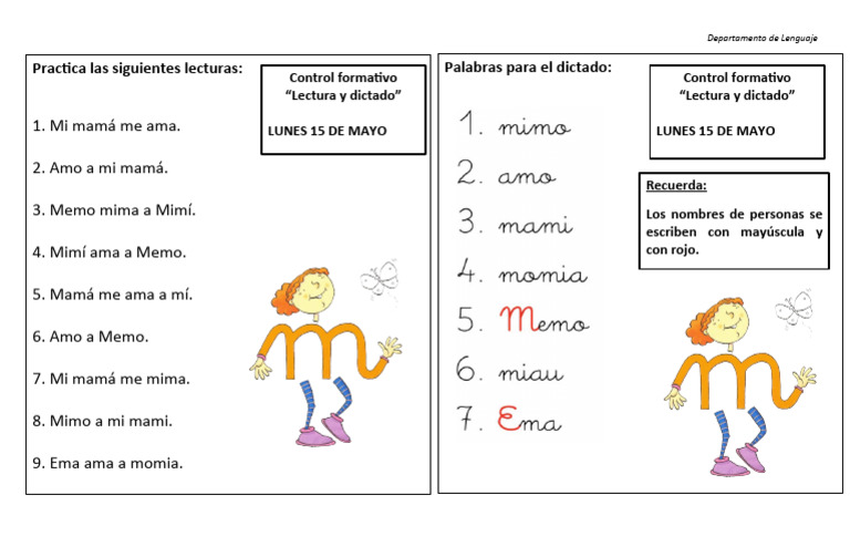 M - Lecturas y Dictados | PDF