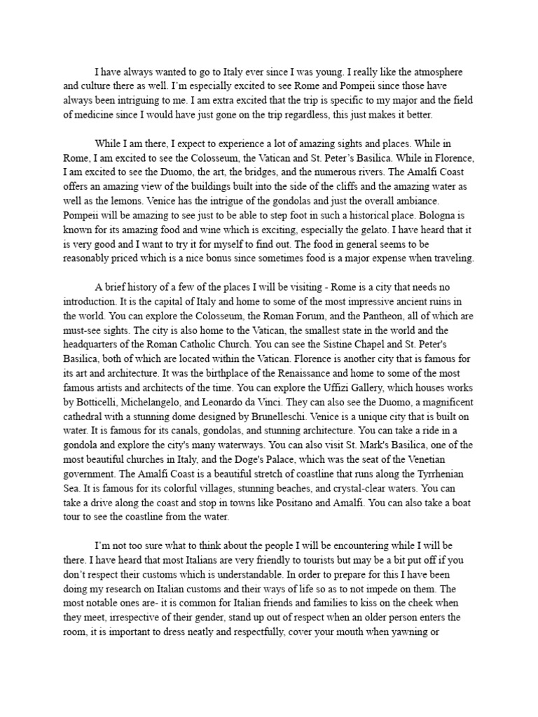 Study Abroad Pre Essay | PDF | Volcano | Types Of Volcanic Eruptions