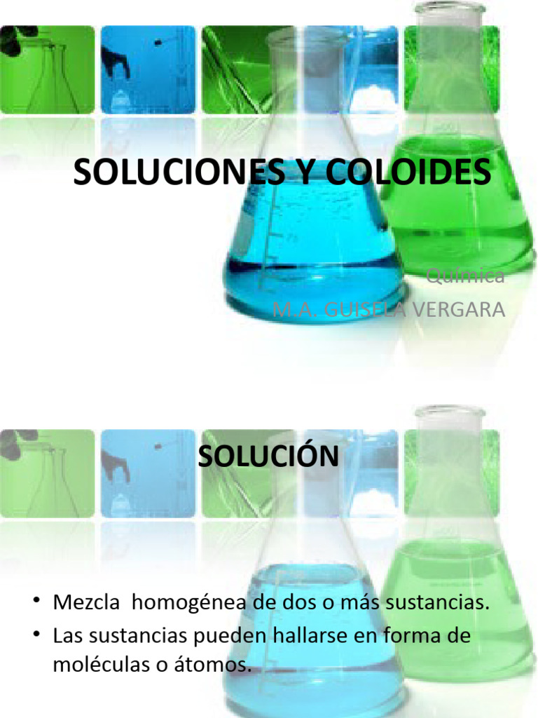 SOLUCIONES Y COLOIDES | PDF | Solubilidad | Coloide
