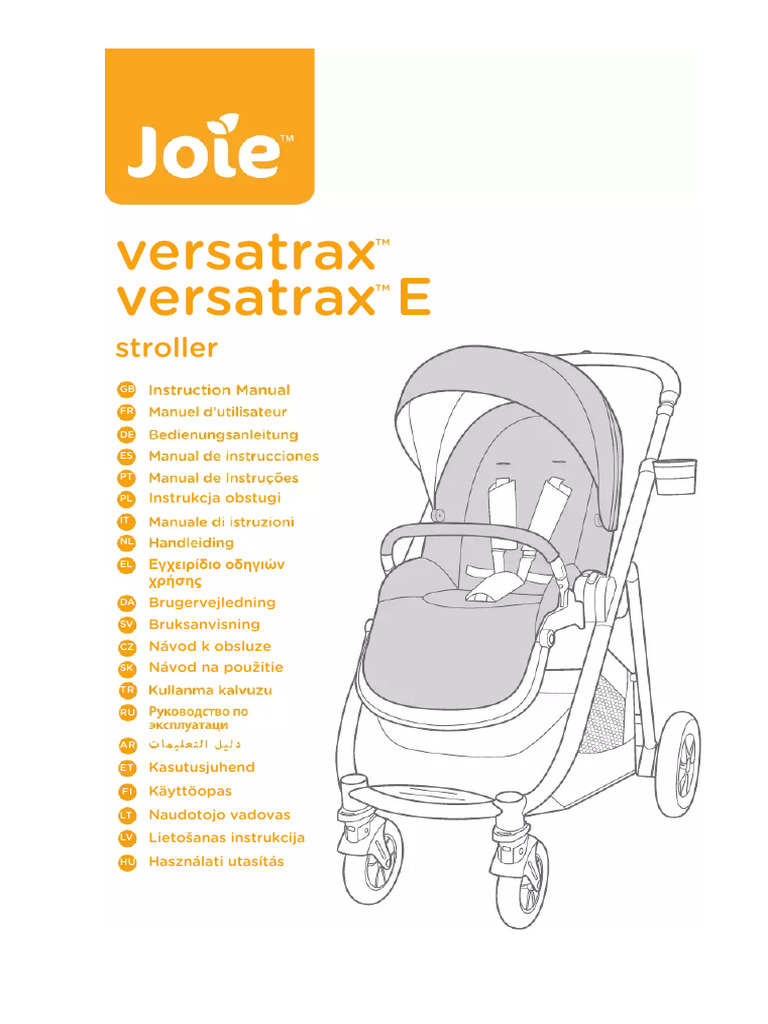 Manual de Utilizare Joie Versatrax E (157 Pagini) | PDF