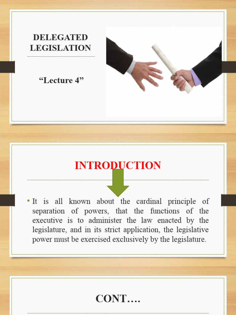 Delegated Legislation | PDF | Legislature | Parliament