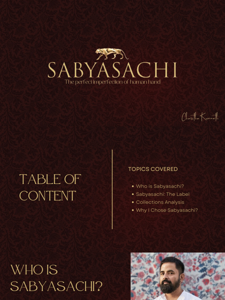 Charitha Kunnath (UGFM1) - Fashion History Sabyasachi | PDF | Clothing | Fashion