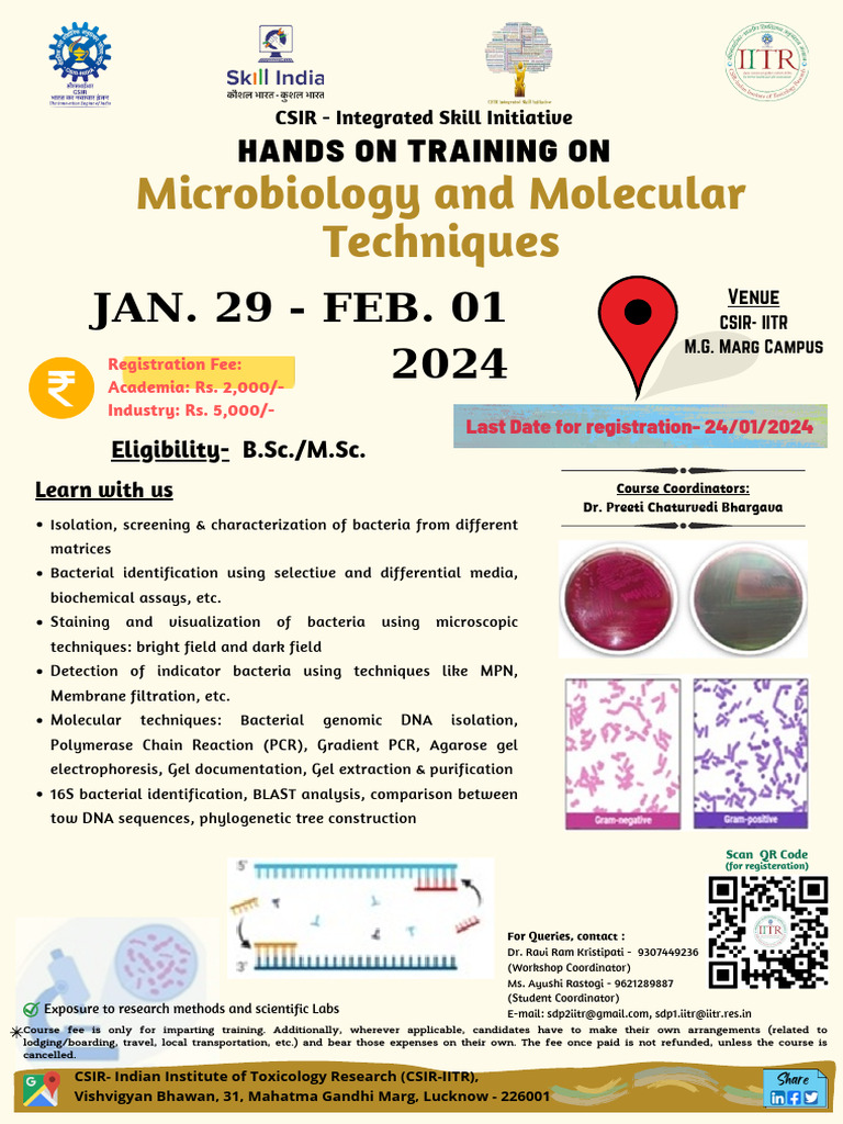 Flyer - Microbiology & Mol. Techniques | PDF | Molecular Biology ...