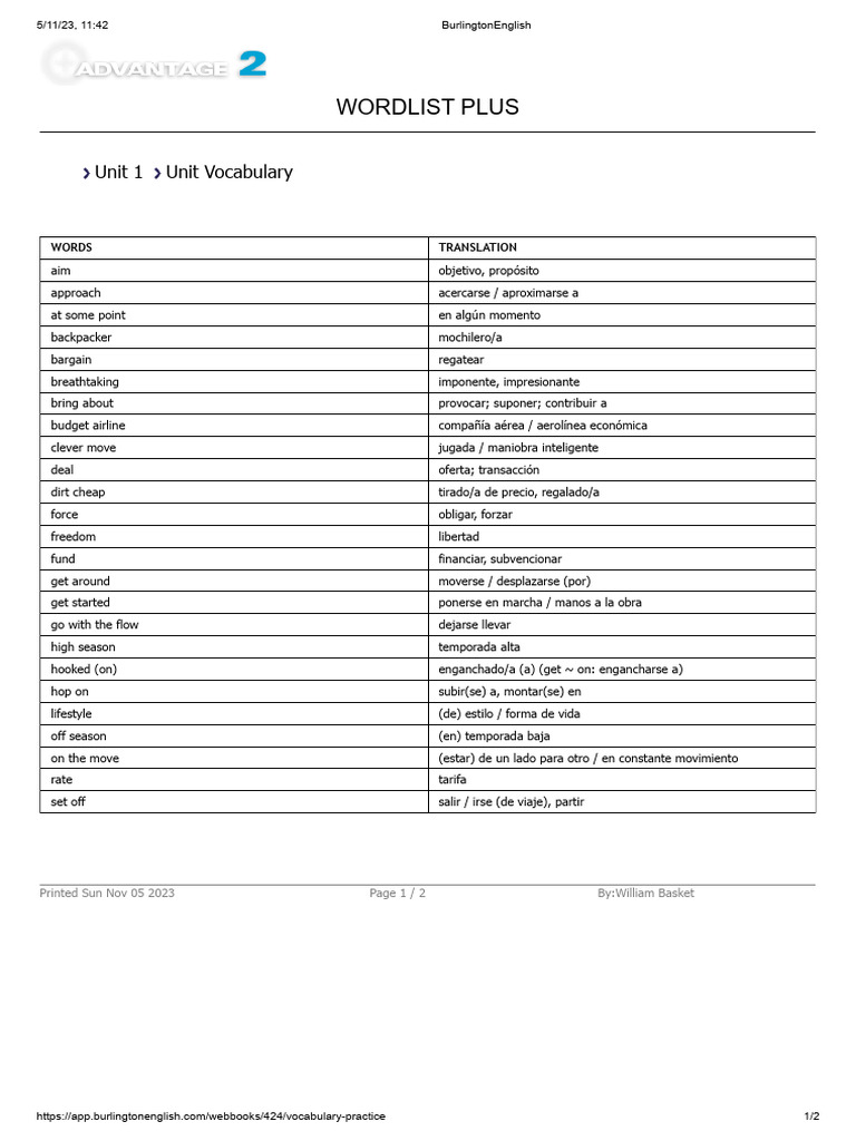 Burlington English | PDF