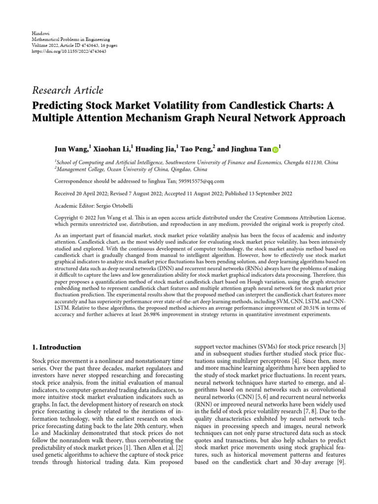 Predicting Stock Market Volatility From Candlestic | PDF | Time Series | Artificial Neural Network