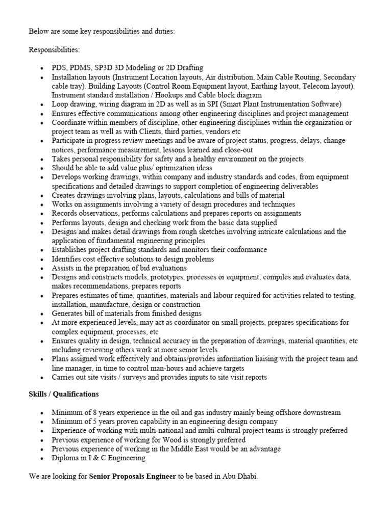 Below Are Some Key Responsibilities and Duties | PDF | Nuclear Reactor ...