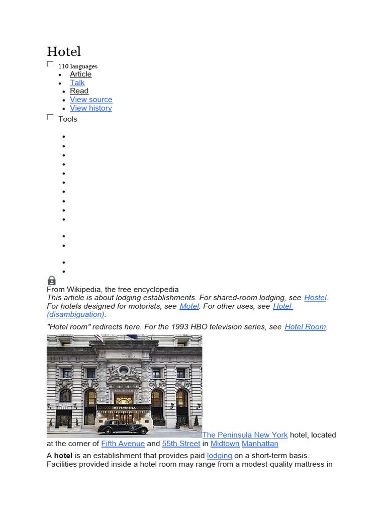 Hotel | PDF