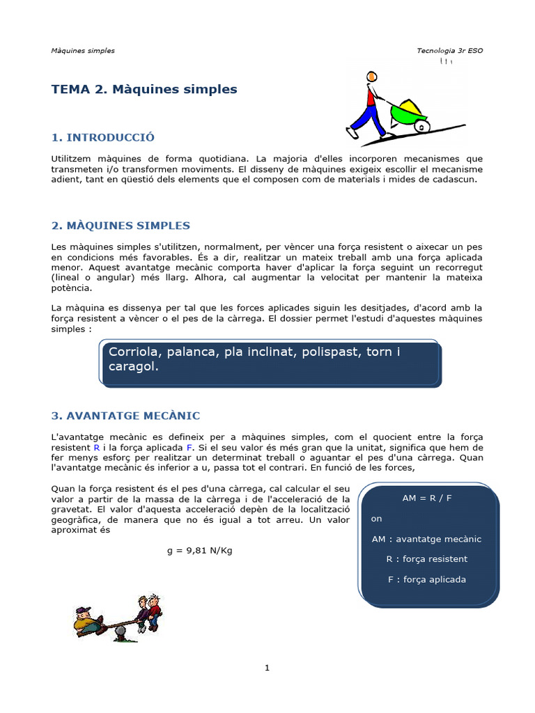 Tema 2. MÃ Quines Simples | PDF