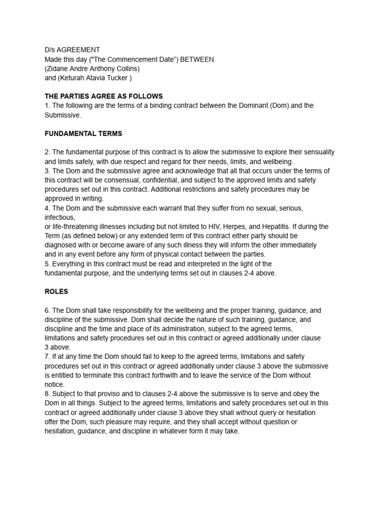 Contract | PDF | Dominance And Submission | Justice