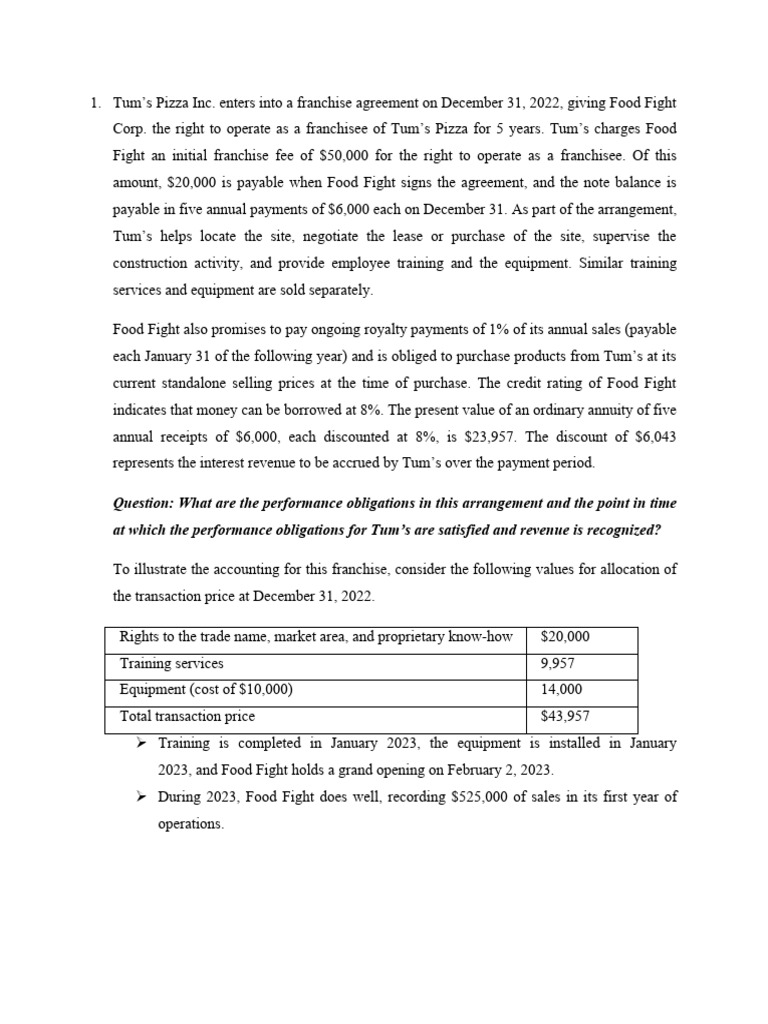 Franchise Accounting | PDF | Franchising | Service Industries