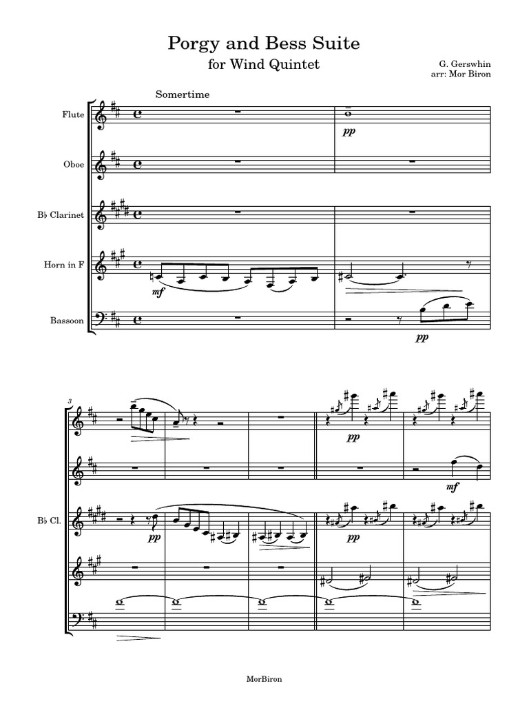 Porgy&Bess Suite - Score | PDF