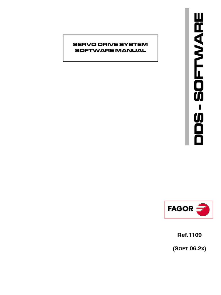 DDS - SOFTWARE. Ref.1109 (SOFT 06.2X) SERVO DRIVE SYSTEM SOFTWARE MANUAL | PDF