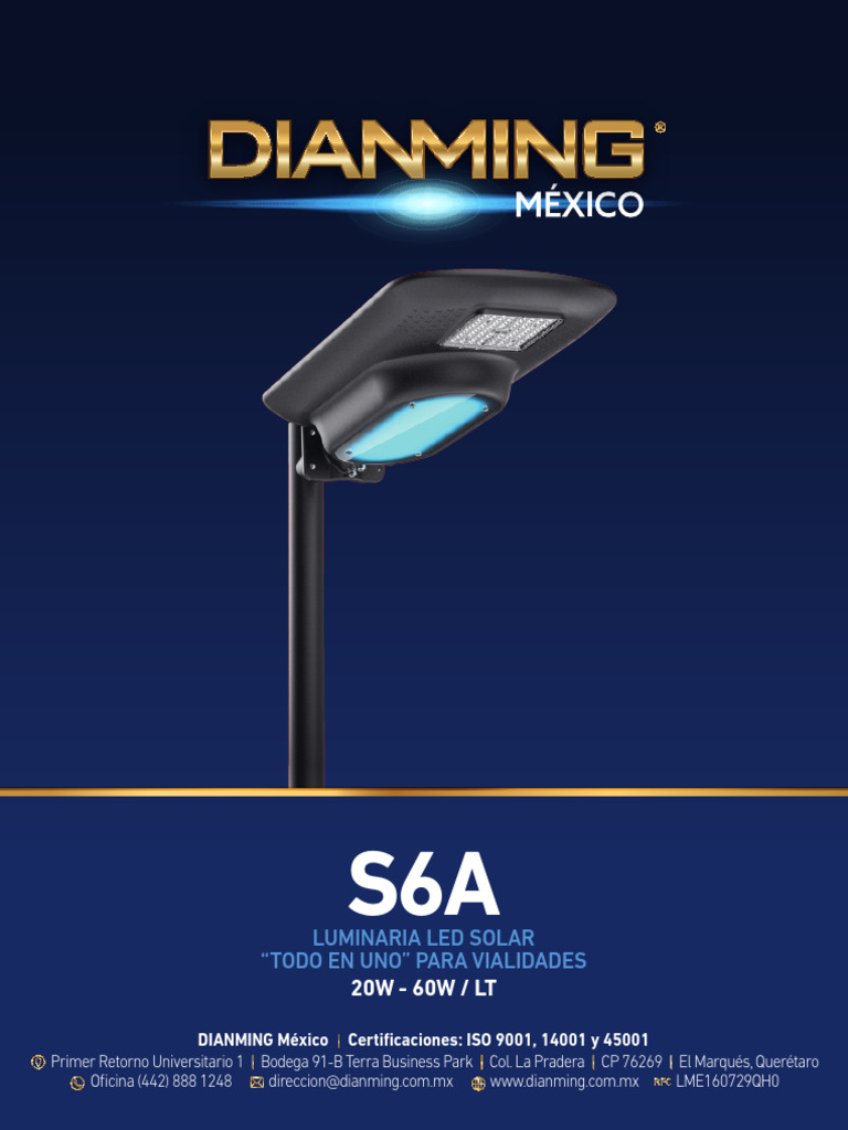 S6a Ficha Tecnica 2023 LT | PDF | Diodo emisor de luz | Cantidades fisicas