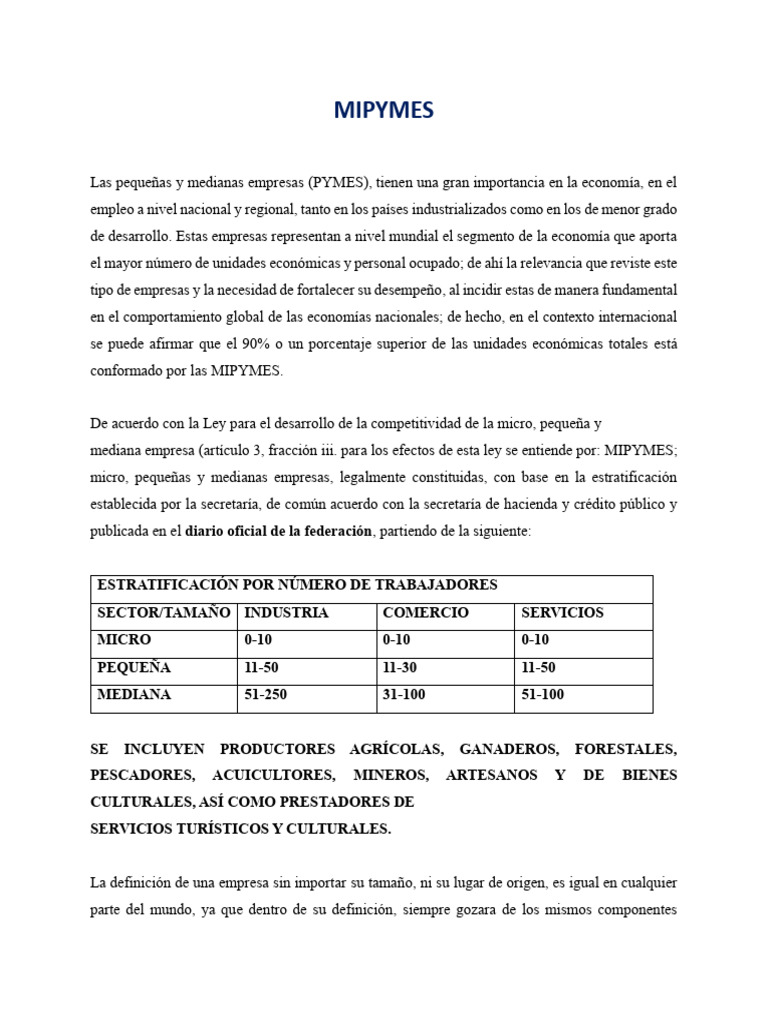 MIPYMES | PDF | Pequeñas y medianas empresas | Business