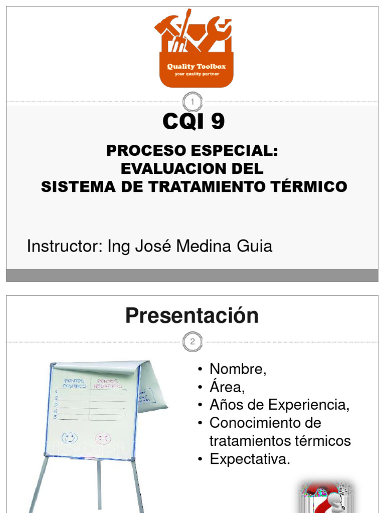 Presentación CQI 9 - Quality Toolbox - Ago 2021 | PDF | Par ...